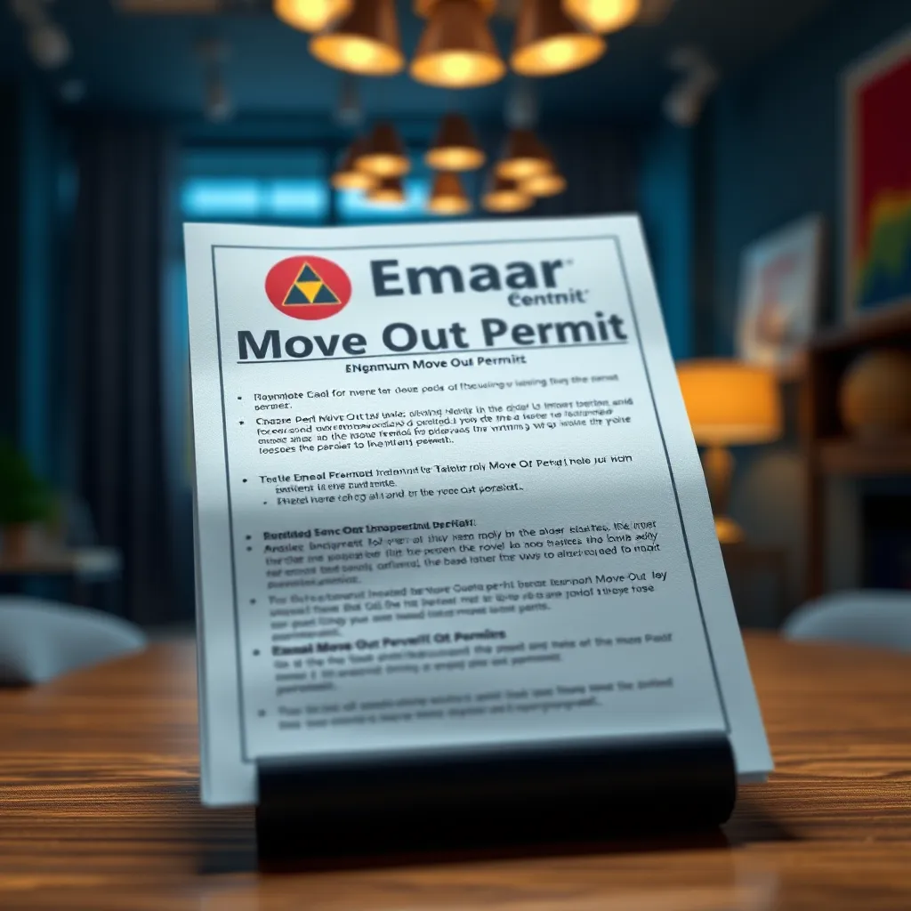 Understanding Emaar Move Out Permit: A Comprehensive Guide